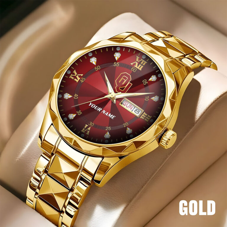 Oklahoma Sooners |Custom Name Men Luxury Hand Watch Gifts For Fan – 98finan