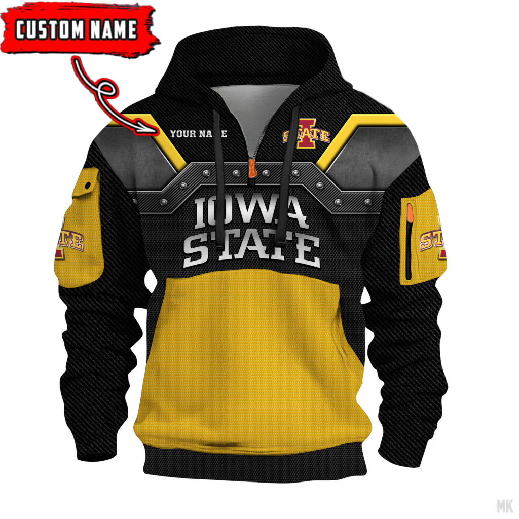 Iowa State Cyclones – 3D Quarter Zip Hoodie For Fans – 98finan